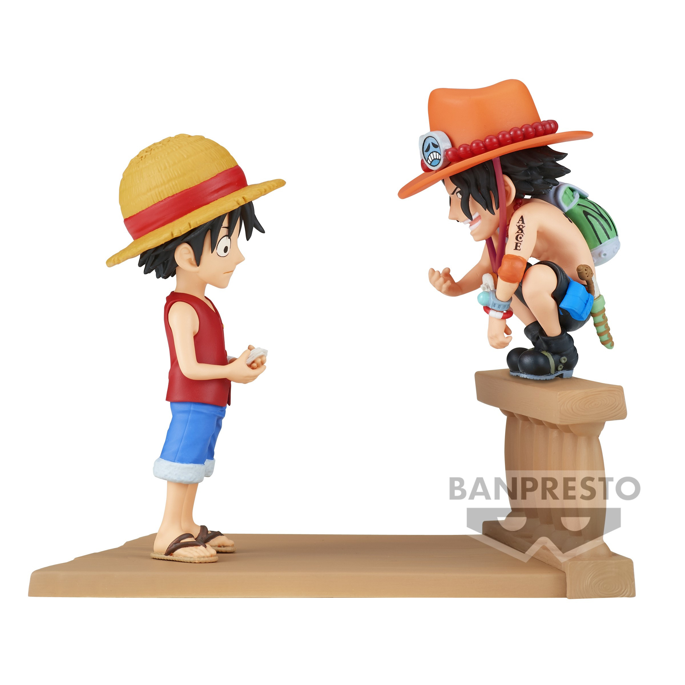 Figurine Monkey D Luffy & Portgas D Ace - One Piece - WCF Log Stories