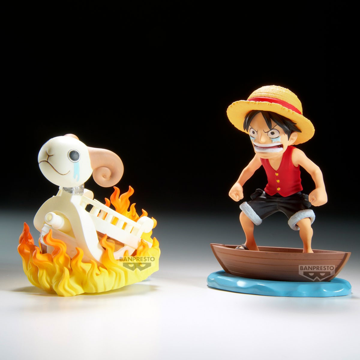 Figurine Monkey D Luffy & Going Merry - One Piece - WCF Log Stories