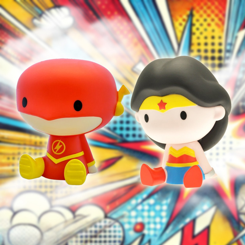 DC Comics - Pack Tirelires The Flash & Wonder Woman Chibi